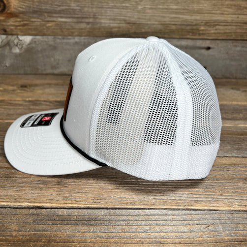Blackbeards Flag Leather Patch Richardson Rope Trucker Hat — Savannah ...