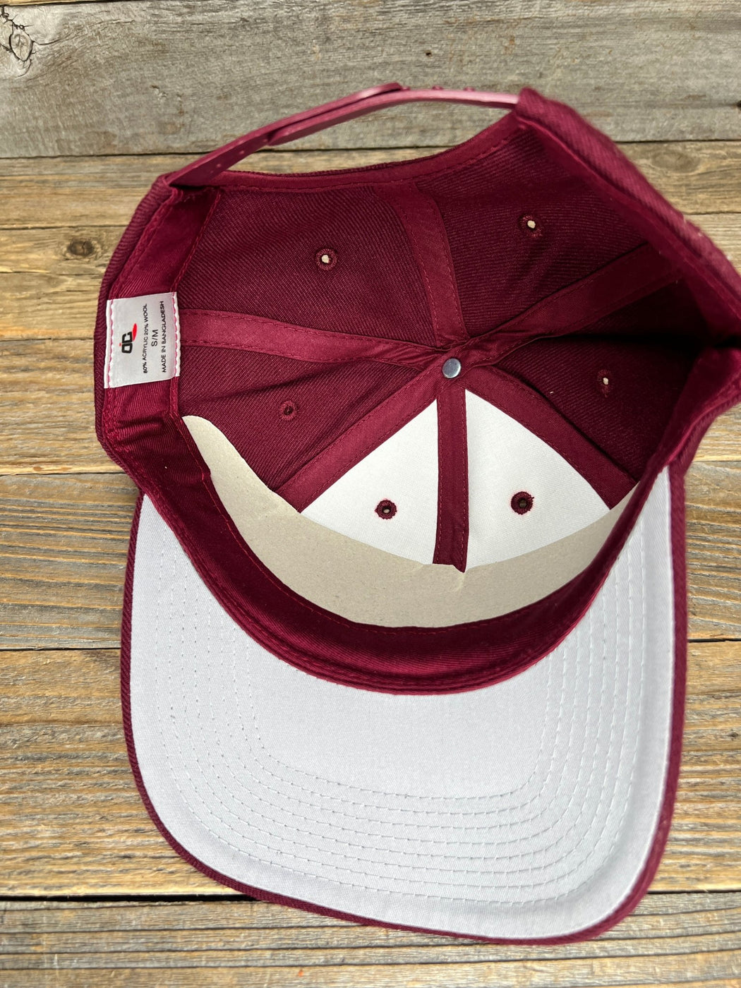Vintage Maroon S/M Wool Custom Leather Patch Hat — Savannah Moss Co.