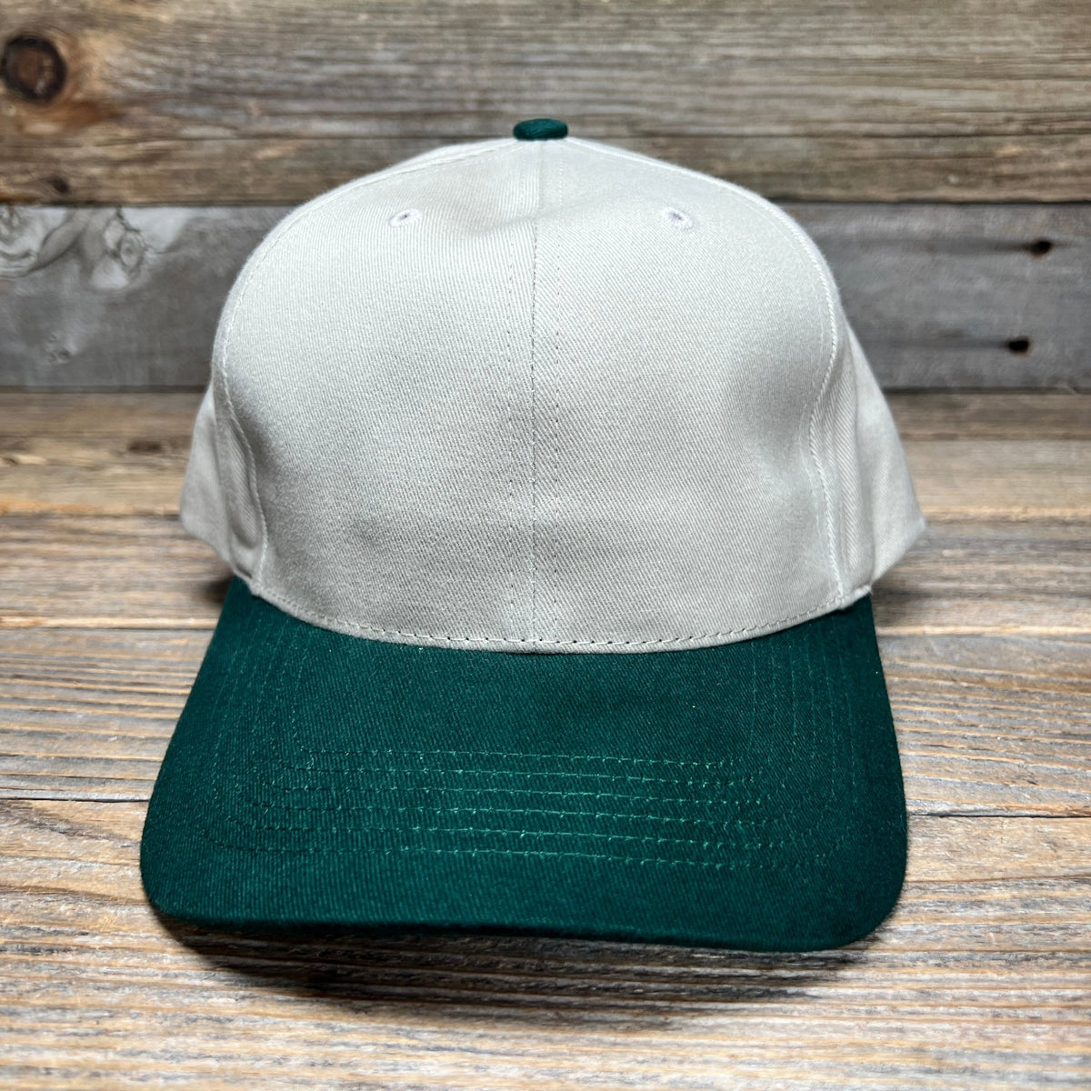 Vintage Richardson Khaki/Green Cotton Velcro Custom Leather Patch Hat ...