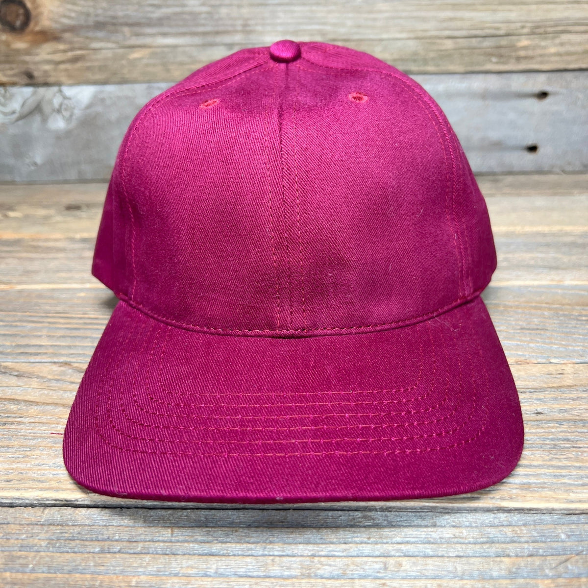 Vintage Richardson Maroon Velcro Strap Custom Leather Patch Hat ...