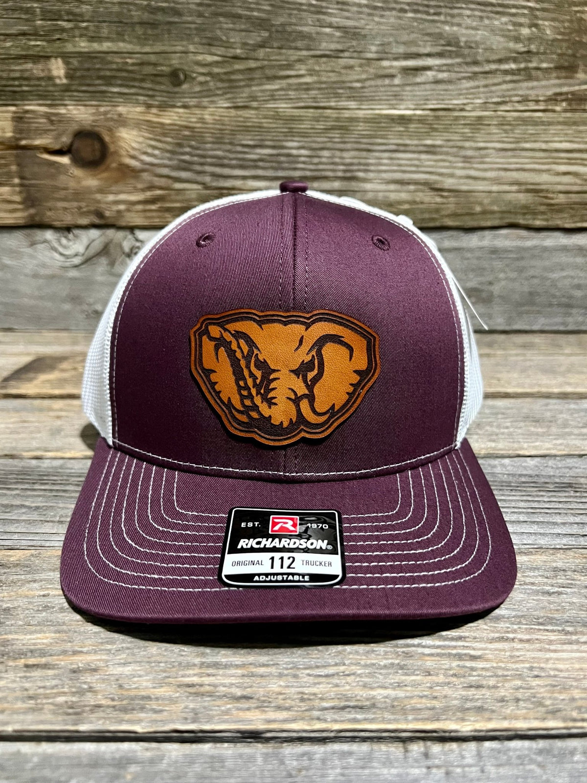Alabama Bama Roll Tide Leather Patch Trucker Hat — Savannah Moss Co.