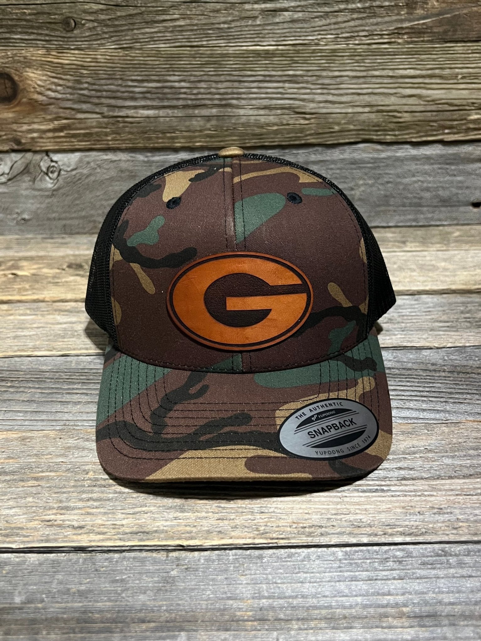 Georgia Bulldogs G Snapback Leather Patch Hat — Savannah Moss Co.