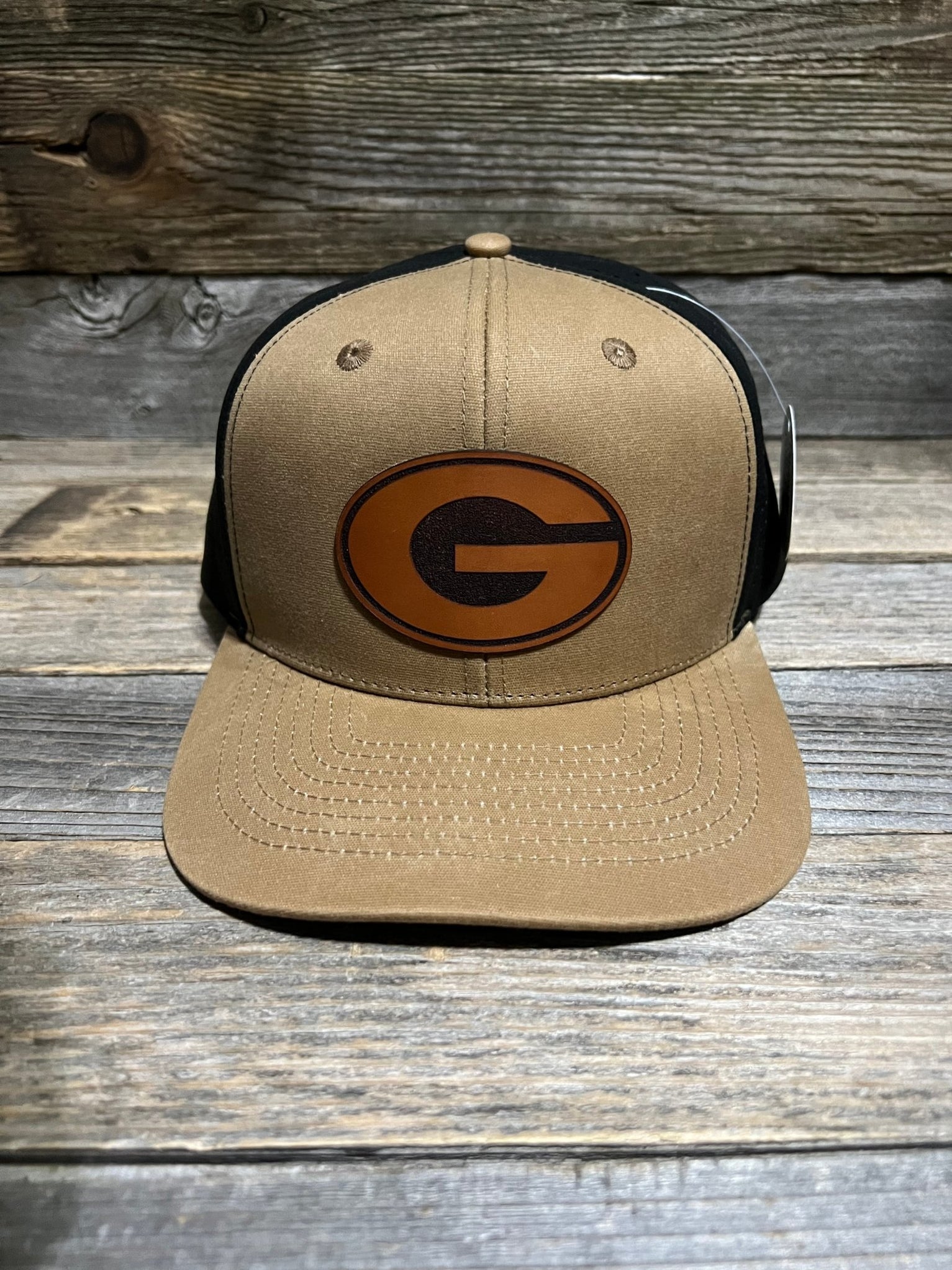 Georgia Bulldogs G Snapback Leather Patch Hat — Savannah Moss Co.