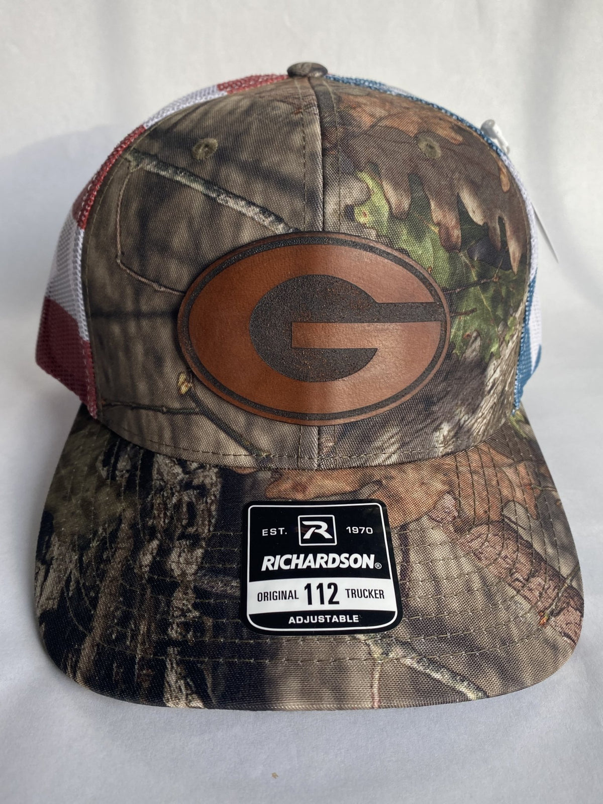 Georgia Country Camo Patriotic Leather Patch Hat — Savannah Moss Co.
