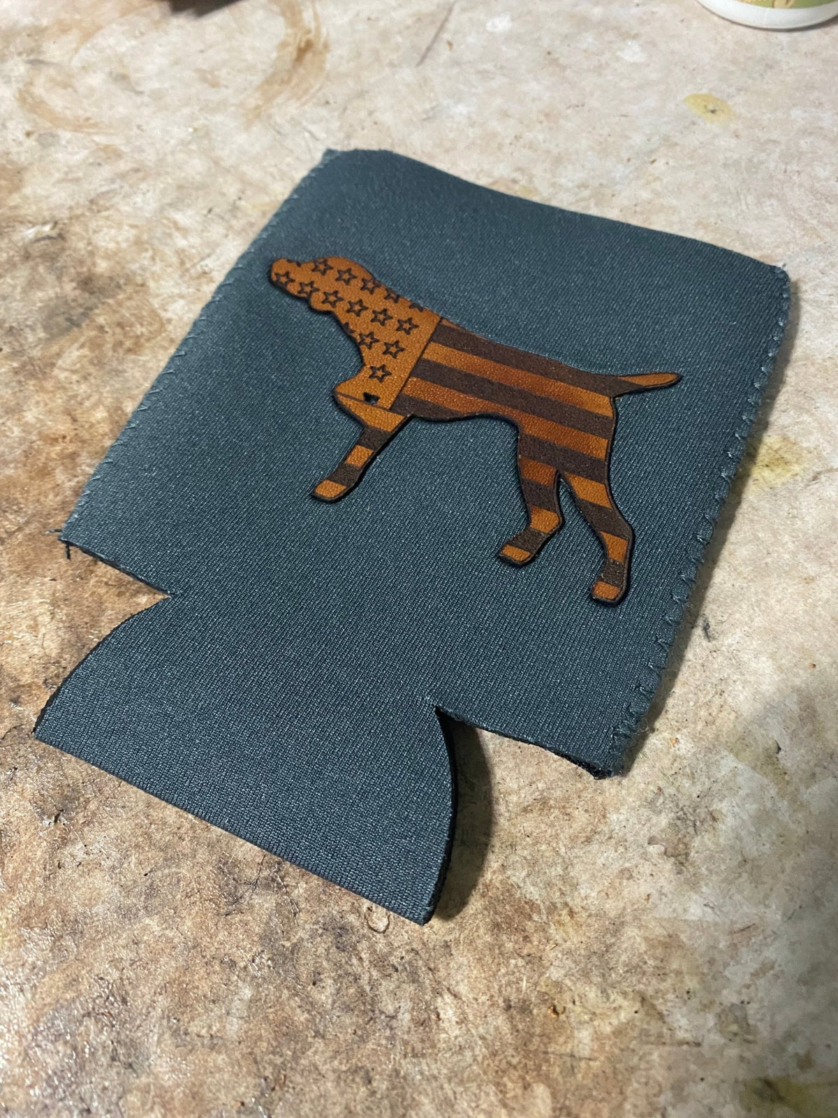 GSP Leather Patch Koozie — Savannah Moss Co.