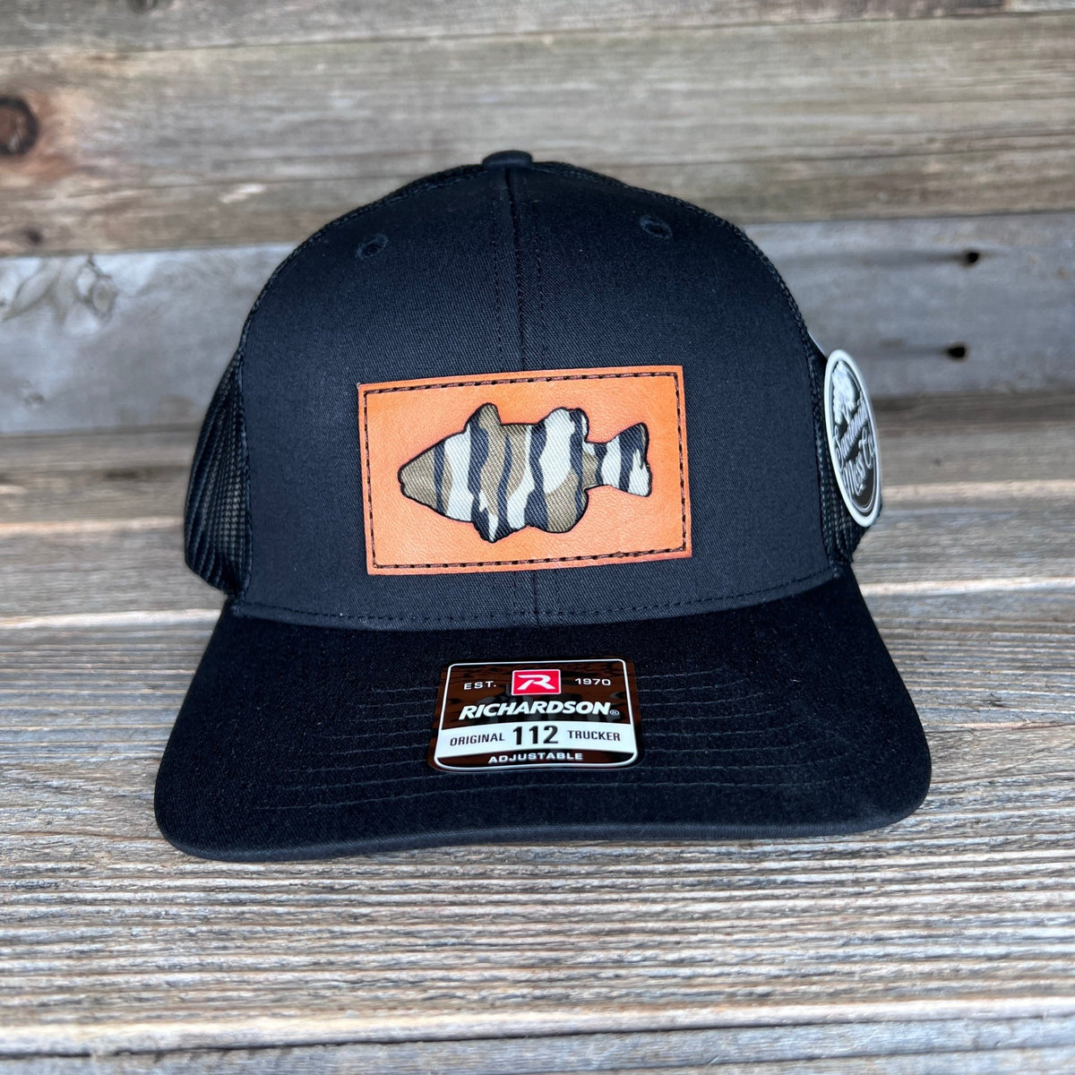 Large Mouth Bass Bottomland Leather Patch Trucker Hat — Savannah Moss Co.