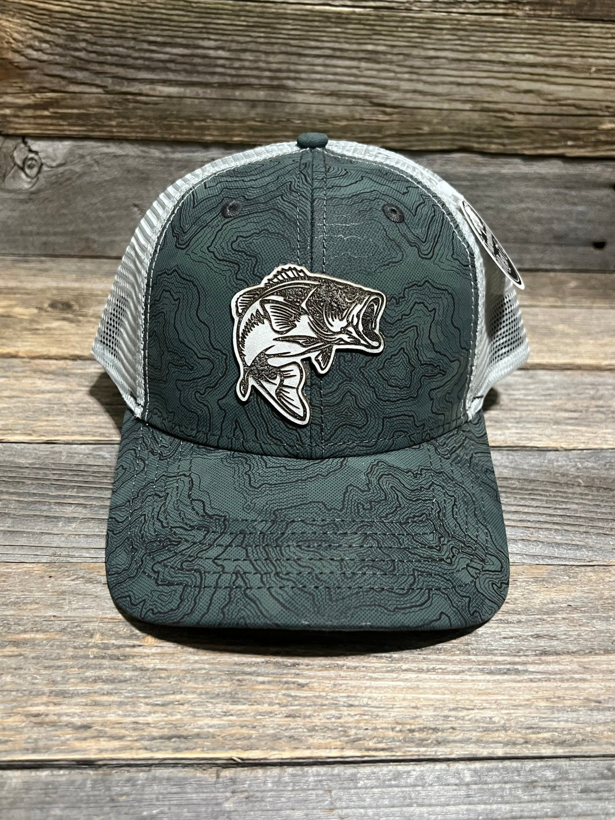Large Mouth Bass Leather Patch Hat — Savannah Moss Co.