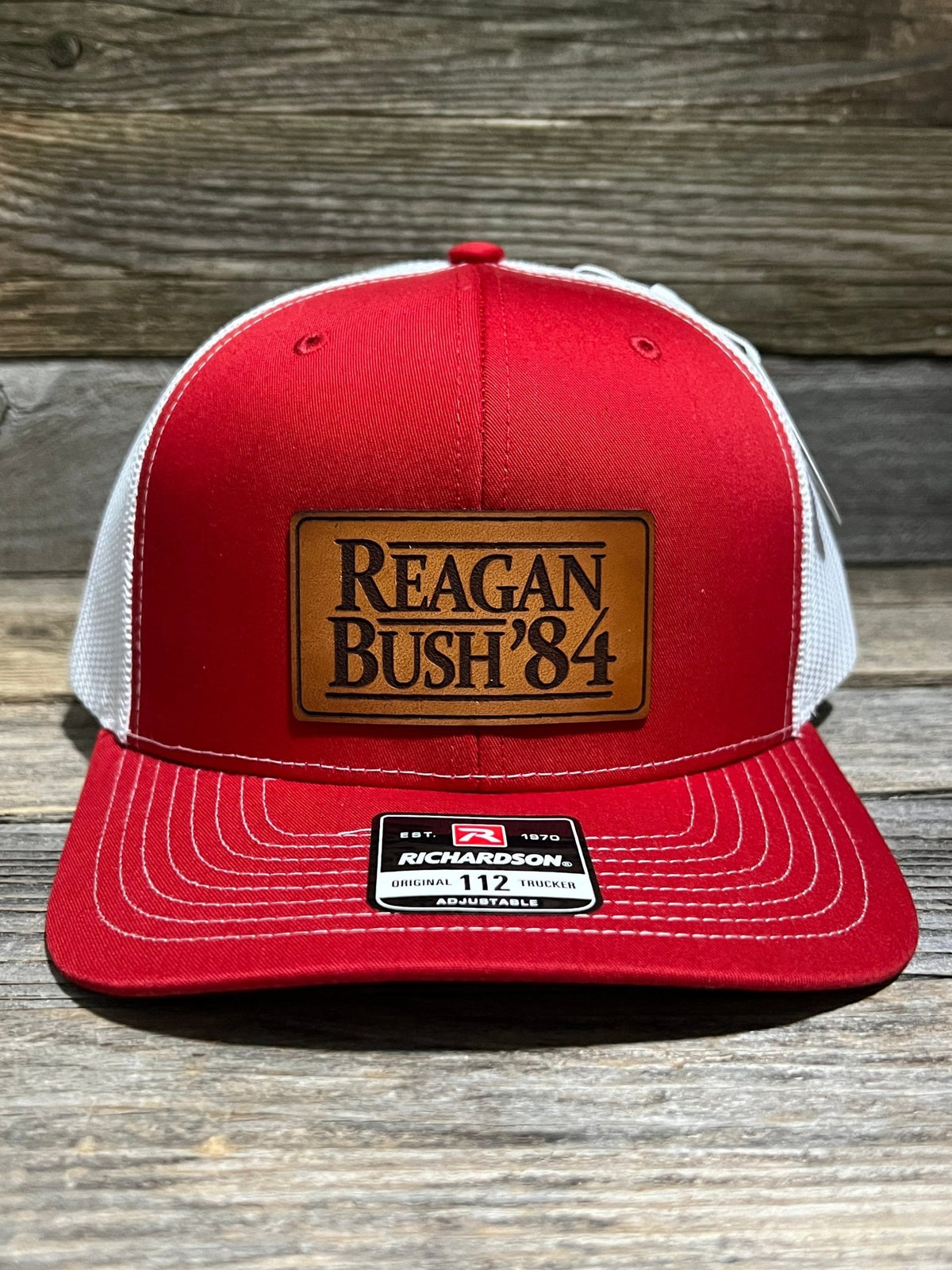 REAGAN BUSH ‘84 Leather Patch Hat — Savannah Moss Co.