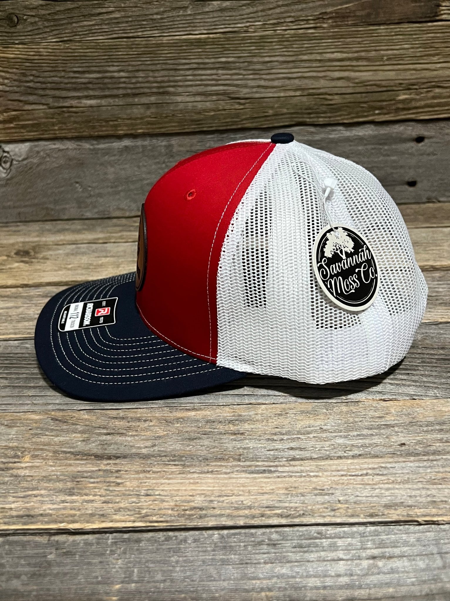 Retro Braves Leather Patch Hat — Savannah Moss Co.
