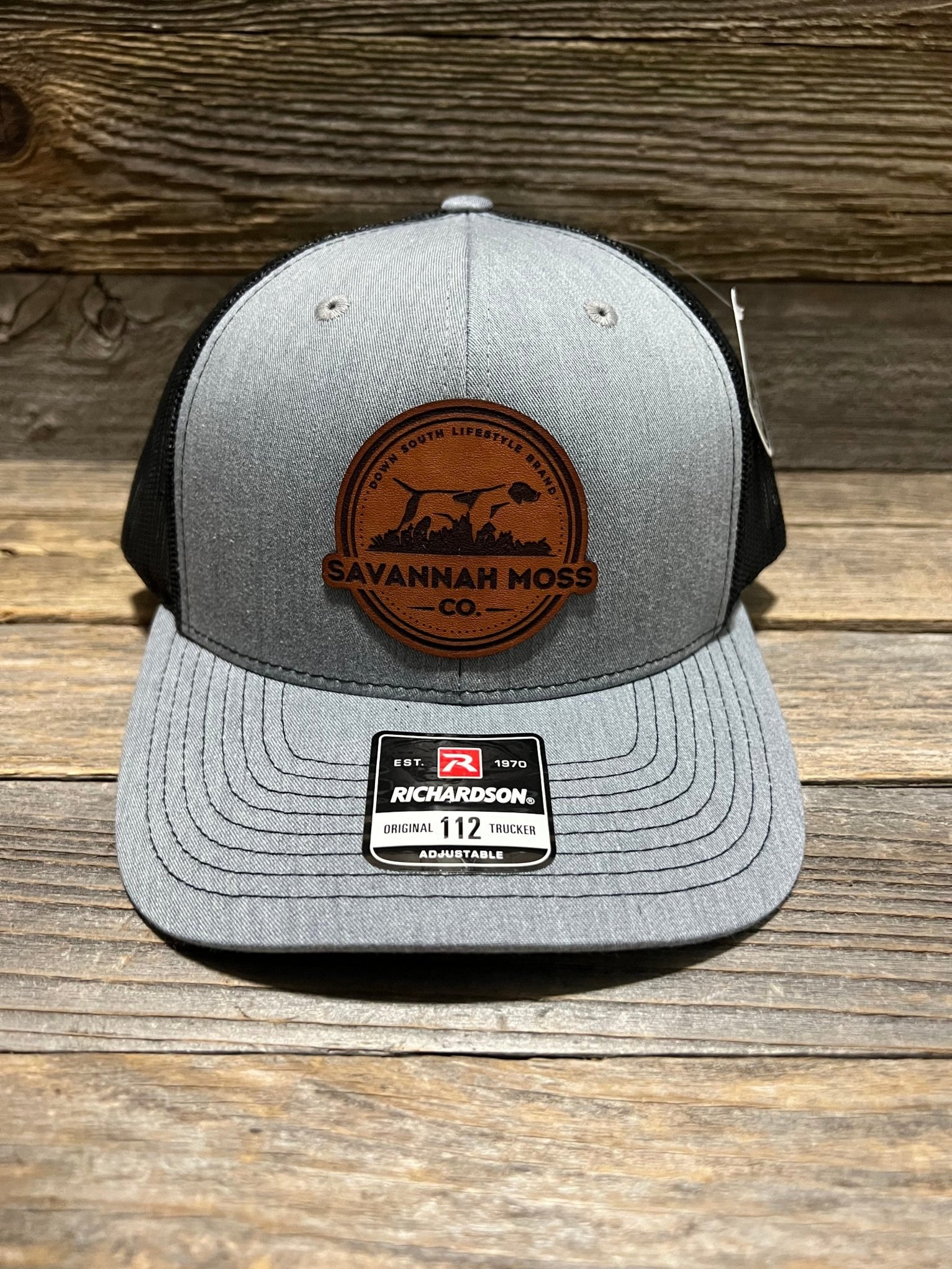 Savannah Moss Co Down South Lifestyle GSP Leather Patch Hat — Savannah ...