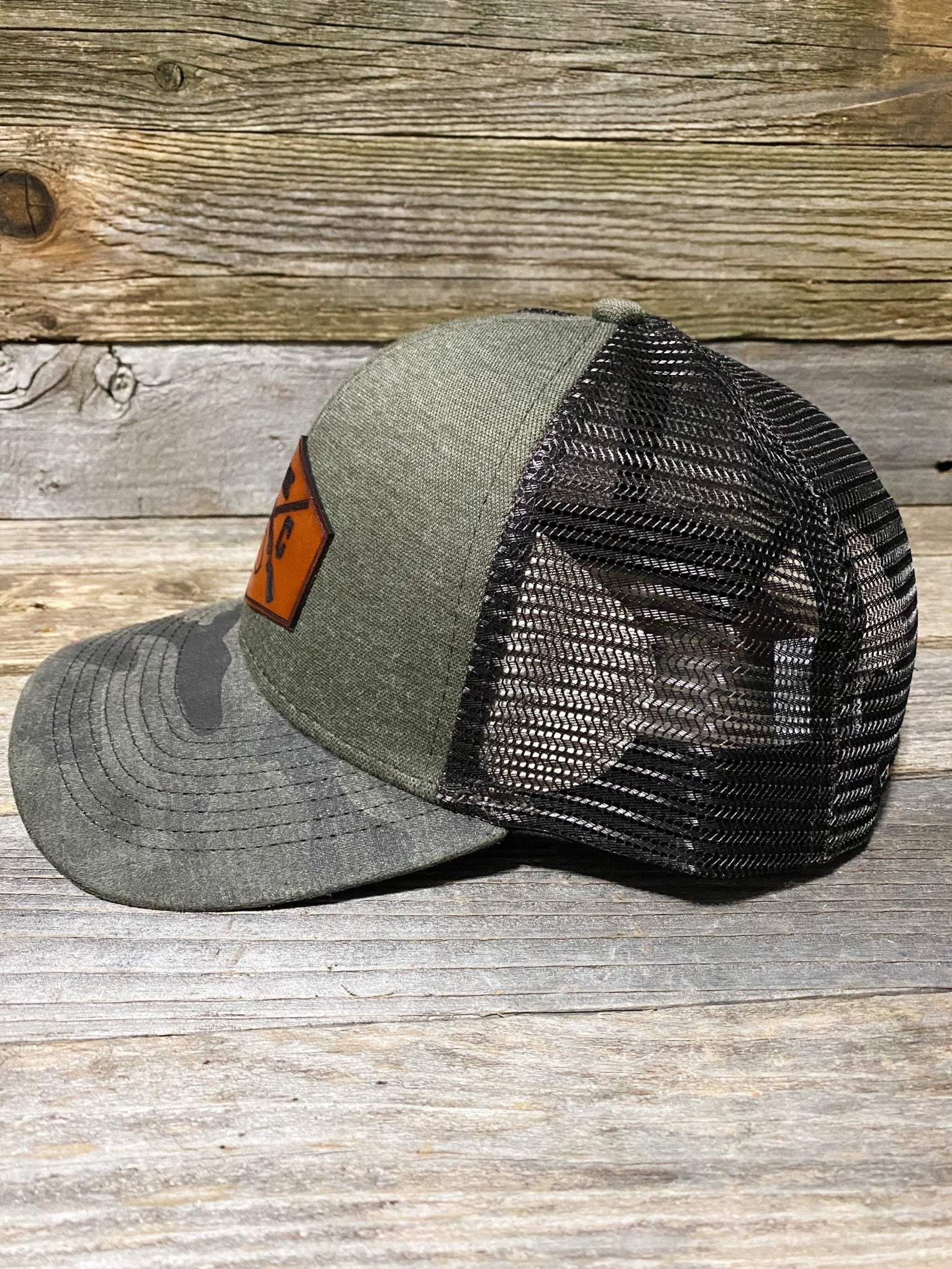 SMCo Crossed Shotguns Leather Patch Hat — Savannah Moss Co.
