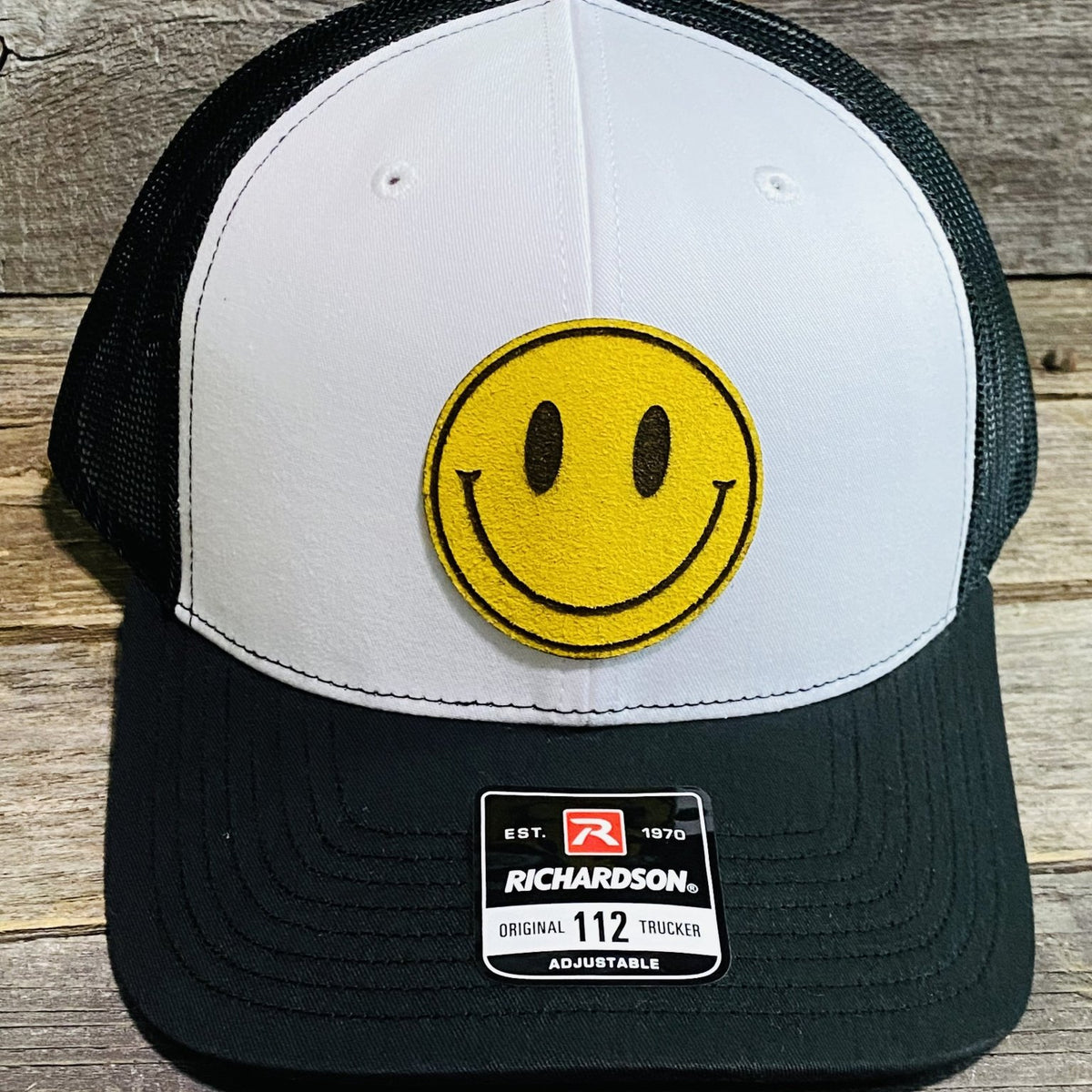 Smiley Face Leather Patch Hat — Savannah Moss Co.