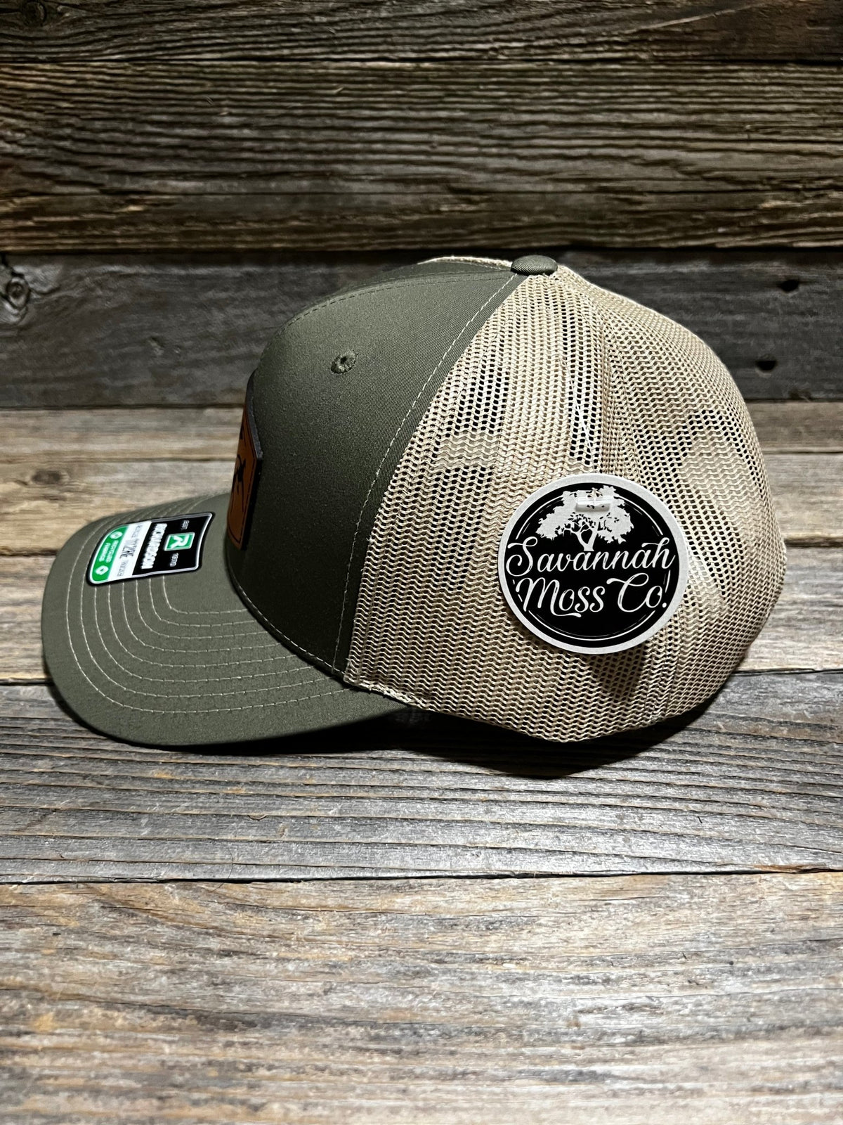 Spray and Pray Duck Hunting Leather Patch Trucker Hat — Savannah Moss Co.