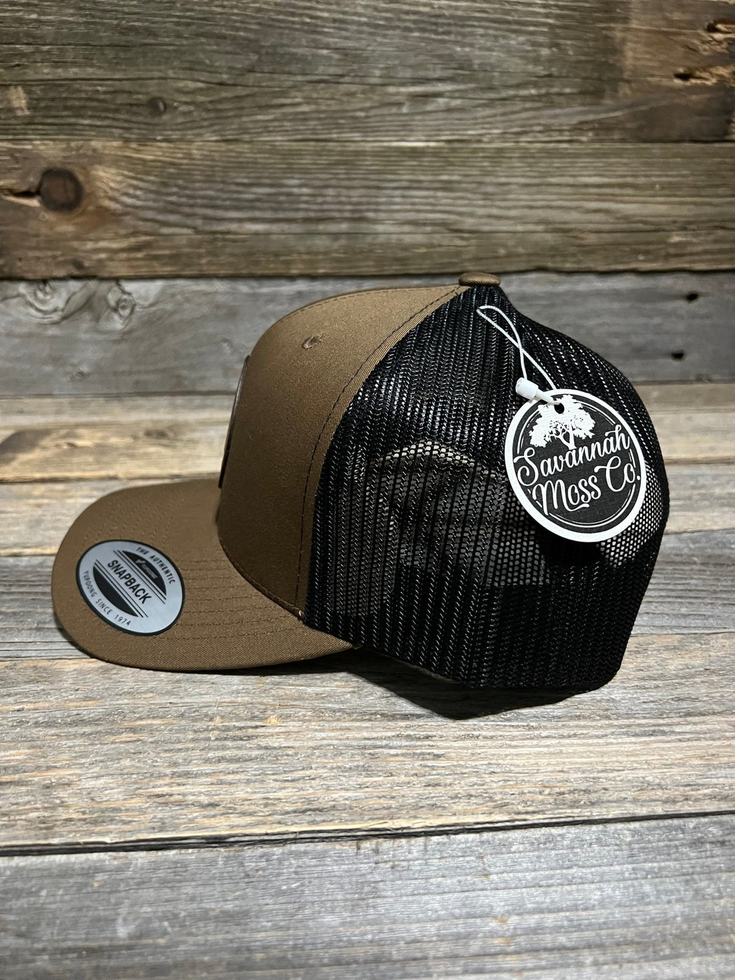 Turkey Track Leather Patch Trucker Hat — Savannah Moss Co.