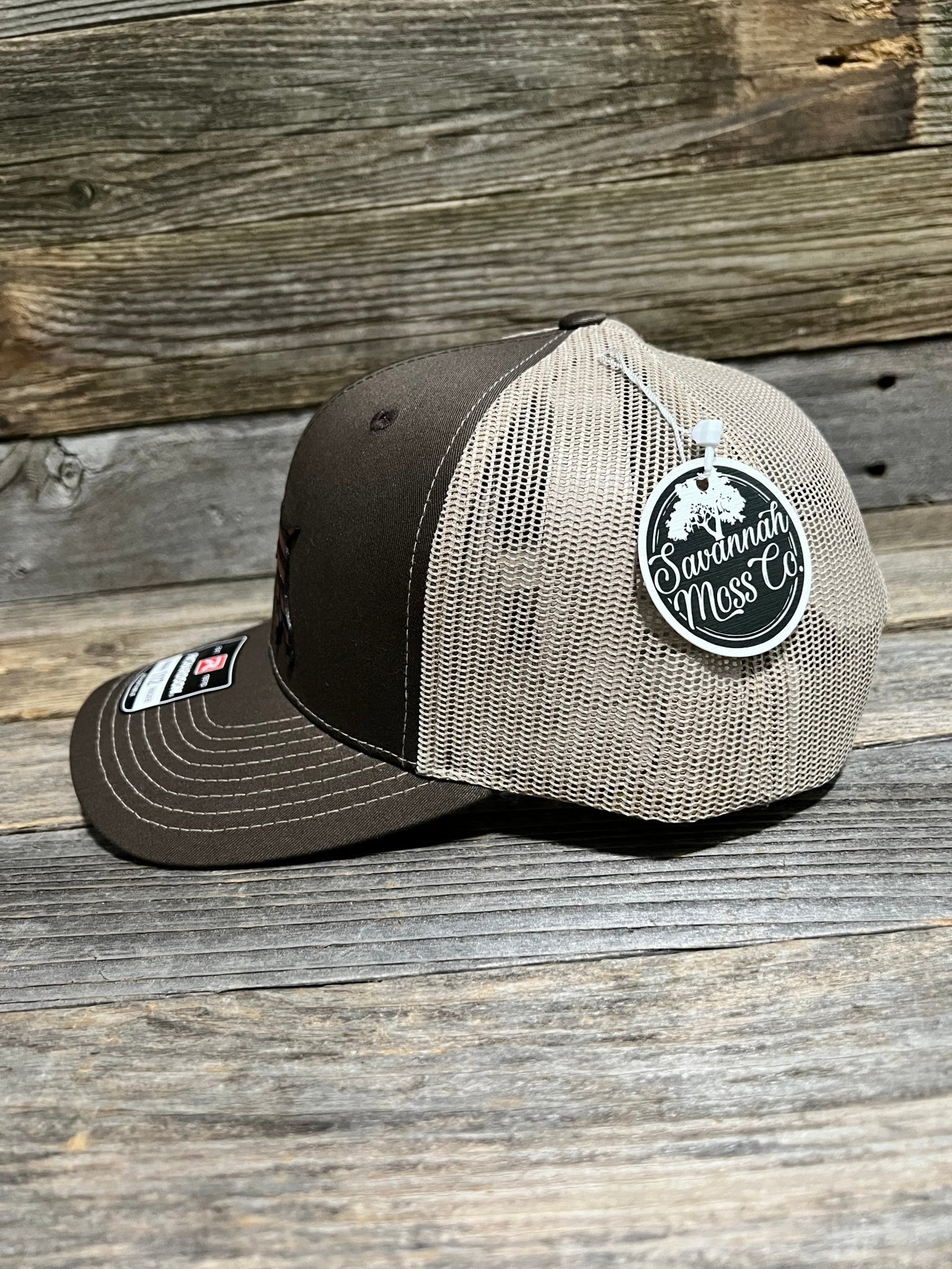 GSP US Flag Leather Patch Hat — Savannah Moss Co.