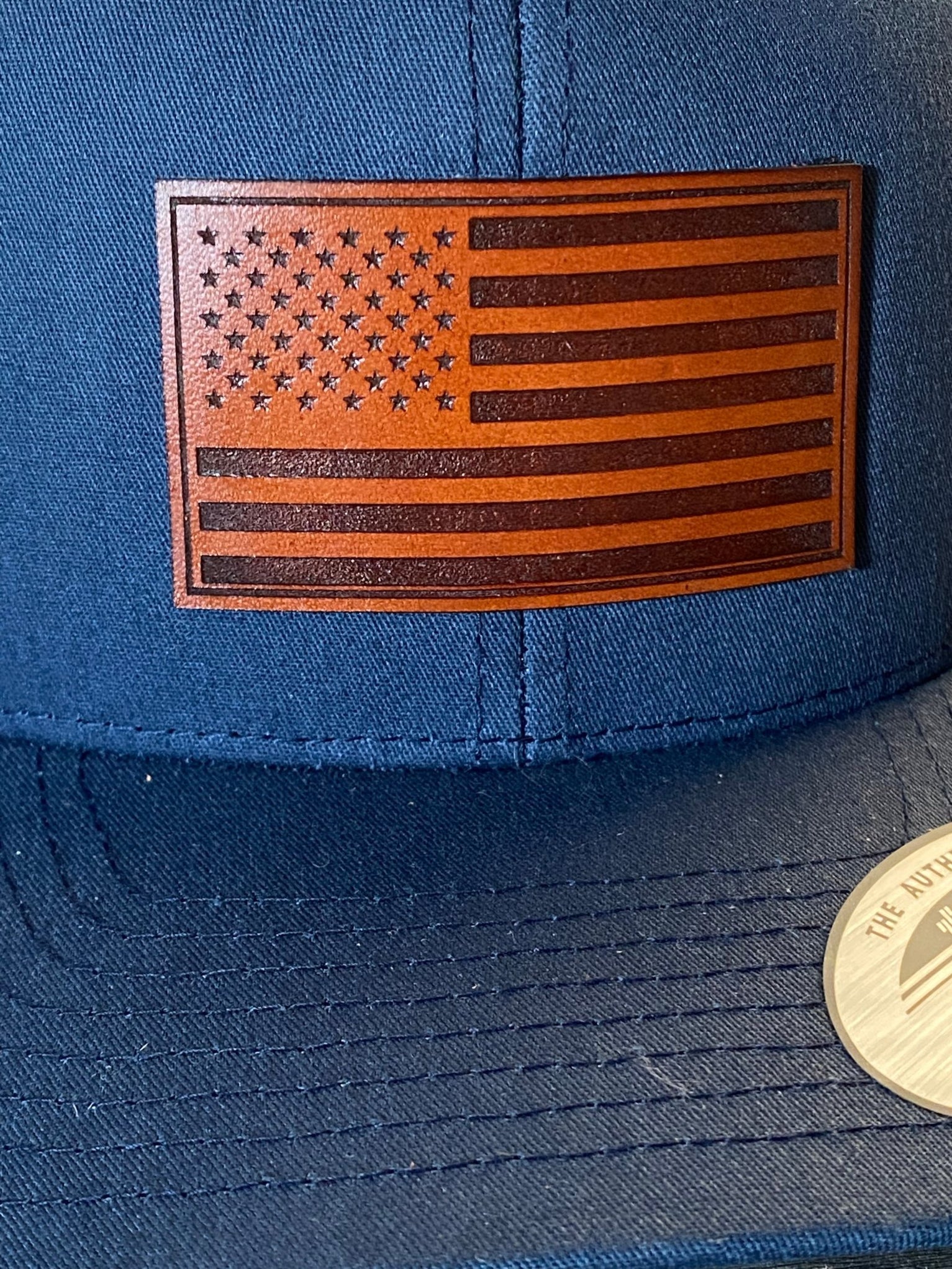 USA Flag Leather Patch Hat — Savannah Moss Co.