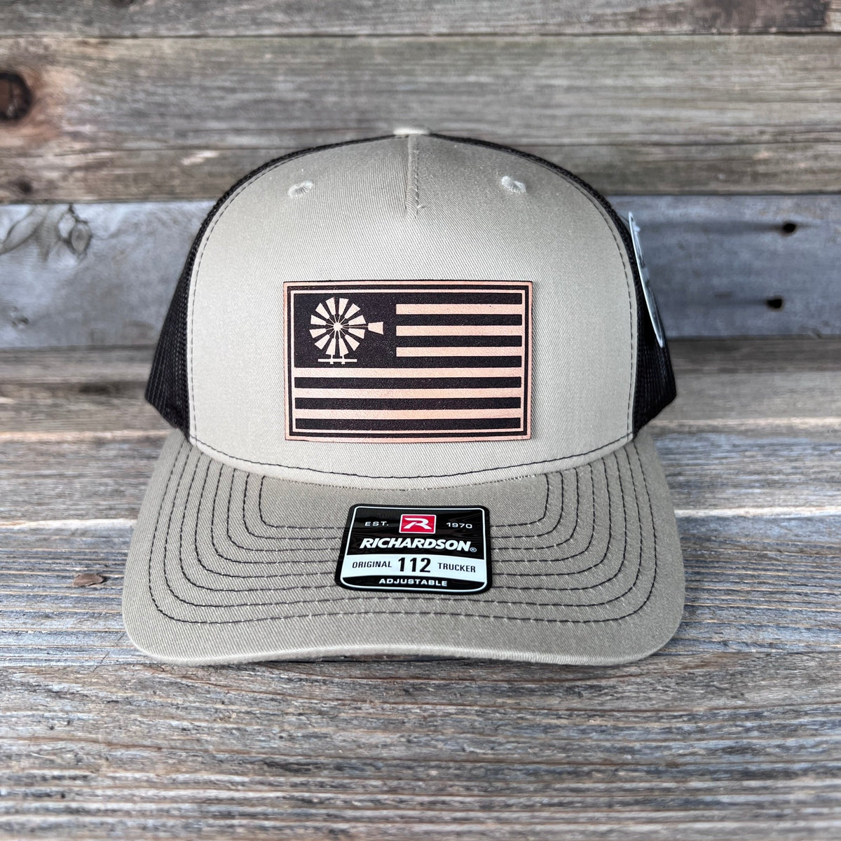 Windmill Leather Patch Trucker Hat — Savannah Moss Co.